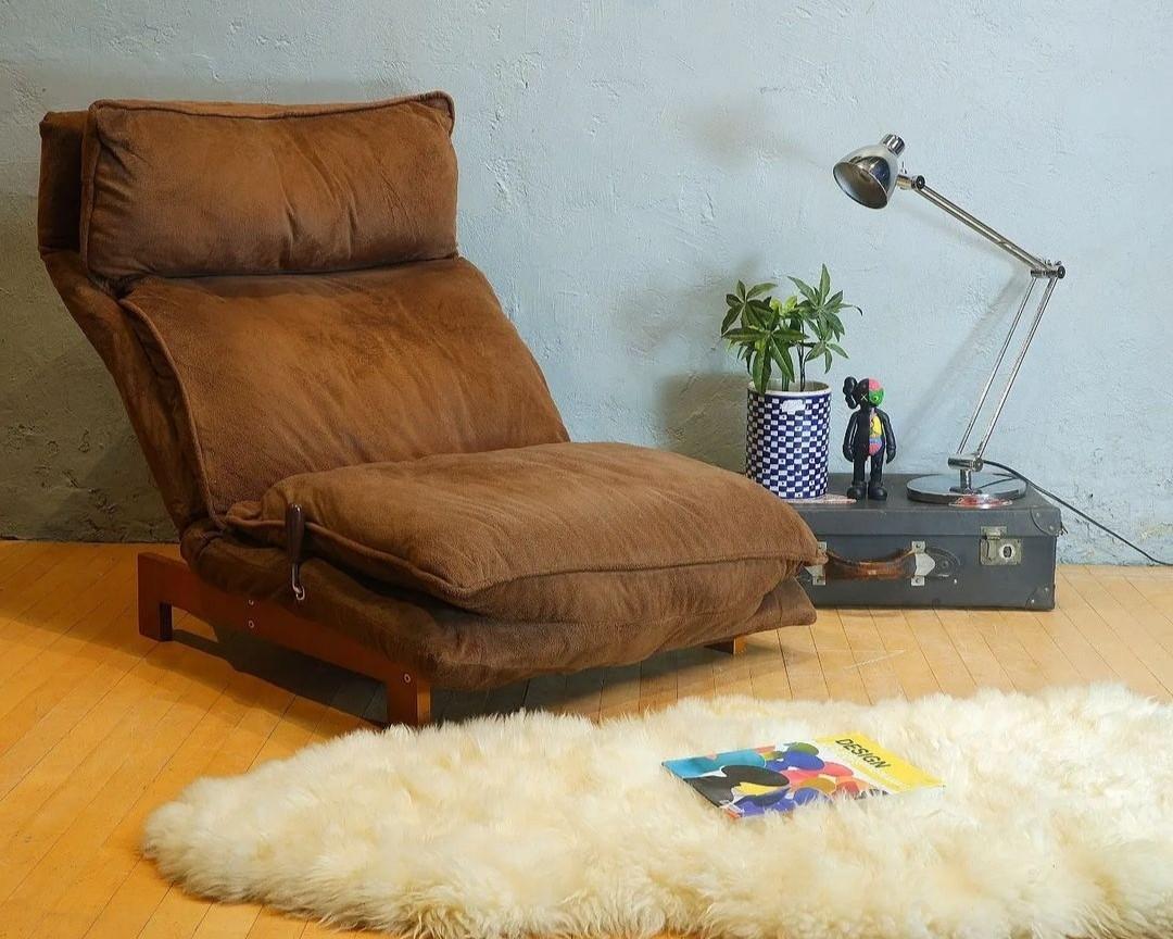 Muji style low reclining lounge chair, Furniture & Home Living ...