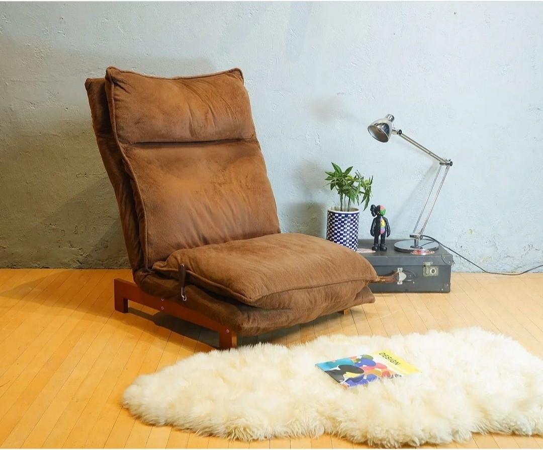 Muji style low reclining lounge chair, Furniture & Home Living ...