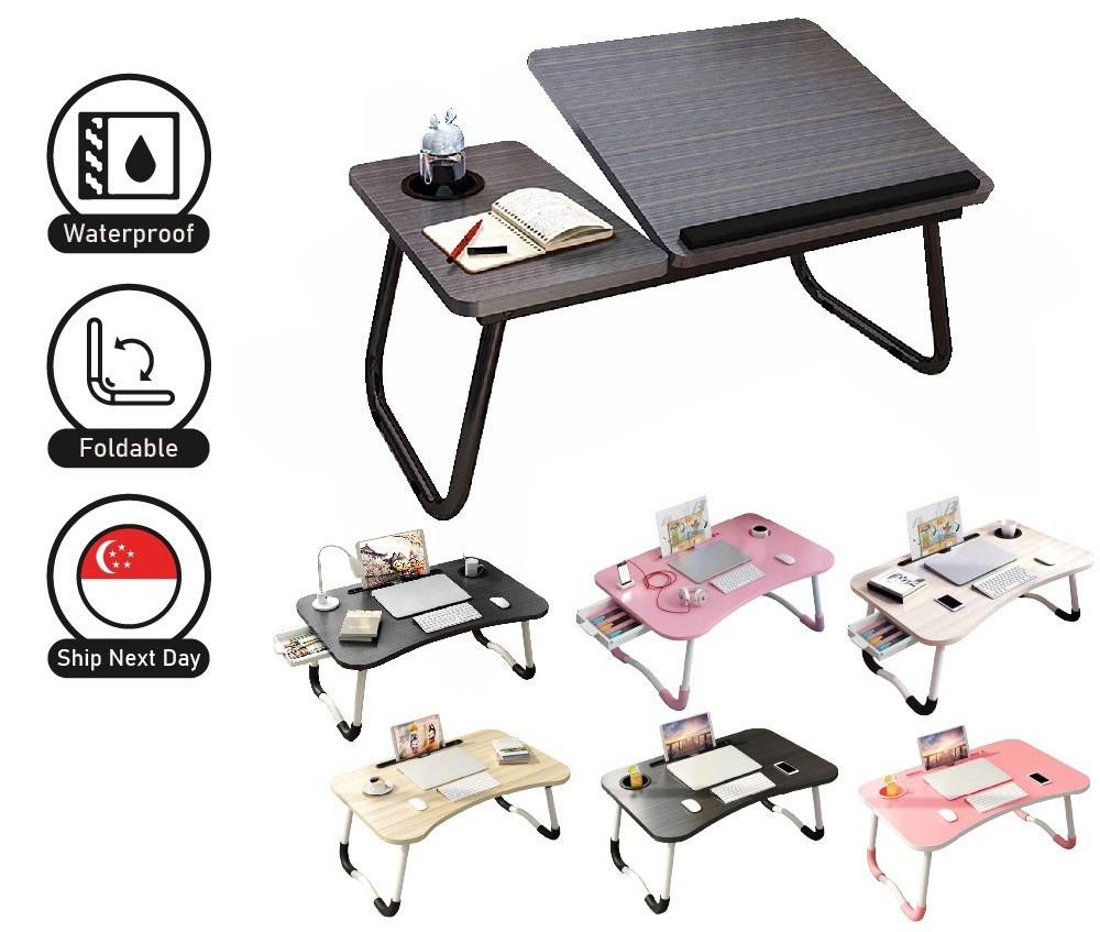 Multi-purpose Foldable Laptop Table Lazy Table Bed Table with Tablet ...