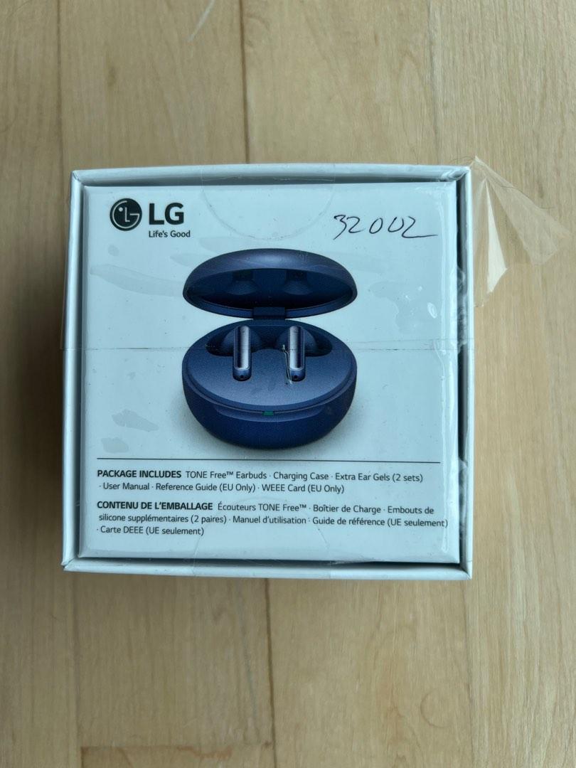 New LG tone free fp3 navy blue wireless ear pods earbuds + charging ...