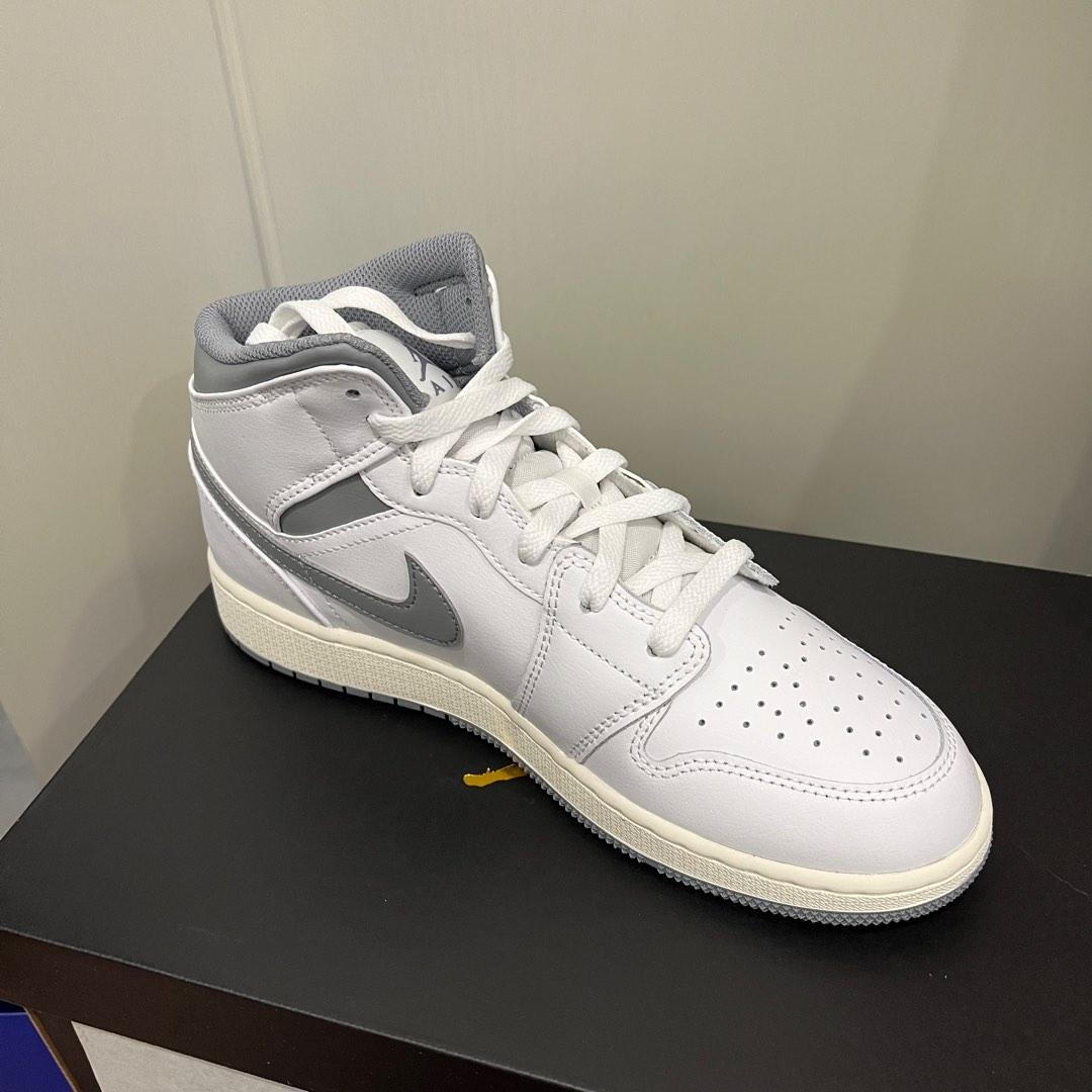 Nike Air Jordan 1 Grey High Cut, Women's Fashion, Footwear, Sneakers on ...