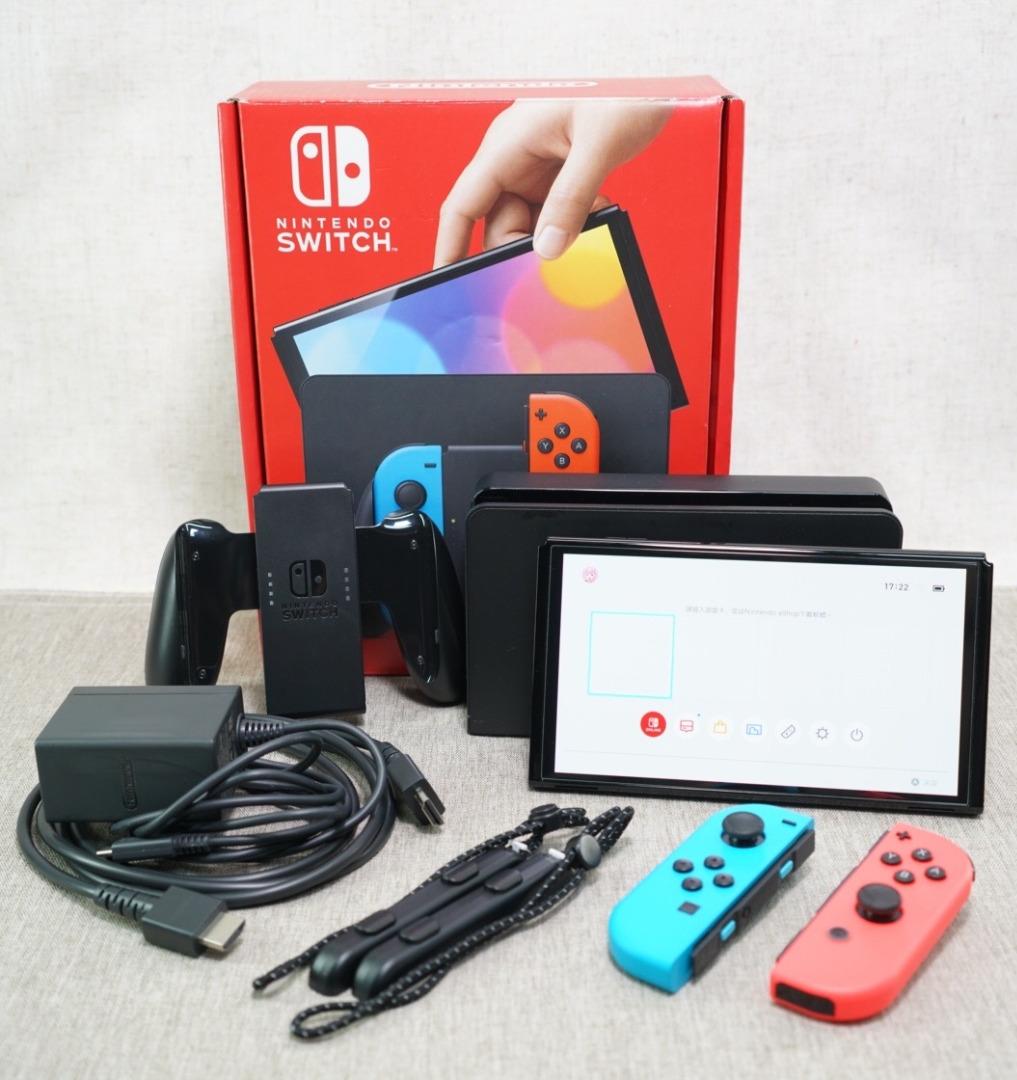 Nintendo Switch Oled款式 紅藍 台灣公司貨 電玩遊戲相關 電玩主機 Nintendo 任天堂在旋轉拍賣
