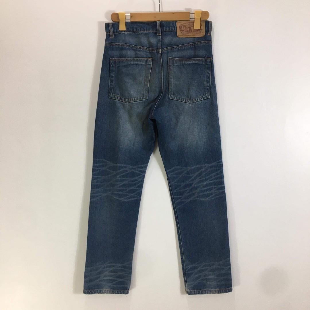 OG Bape 2000's denim script jeans, Men's Fashion, Bottoms, Jeans on ...