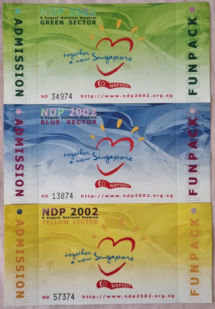 RARE Unused Old NDP Tickets!, Hobbies & Toys, Memorabilia ...
