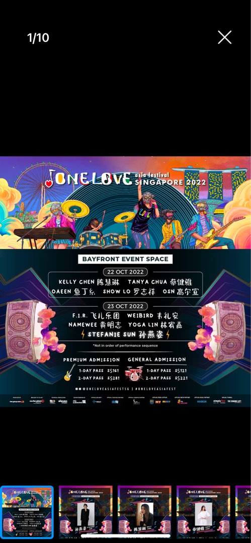 [GREAT SALE] One Love Asia Festival Singapore 2022, Tickets & Vouchers ...