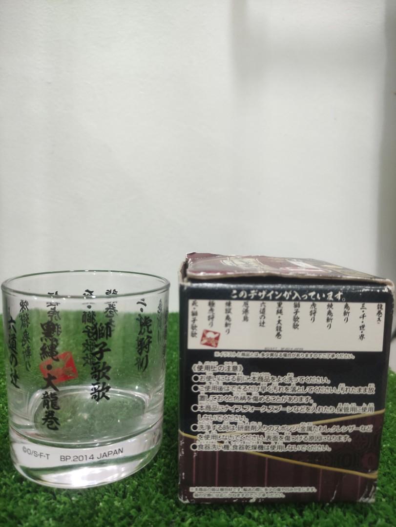 One piece zoro cawan / cup glass (gold sticker), Hobbies & Toys ...