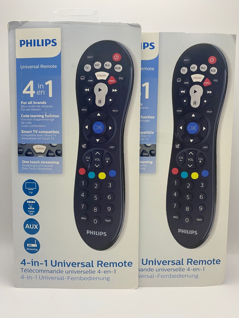 Philips 4 in 1 & 8 in 1 universal remote control, TV & Home Appliances ...