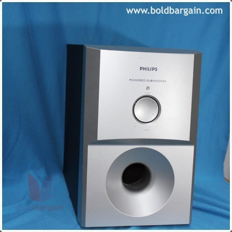 PHILIPS SW3660/00 Active Powered Subwoofer Bass Adjustable Speaker 75W ...