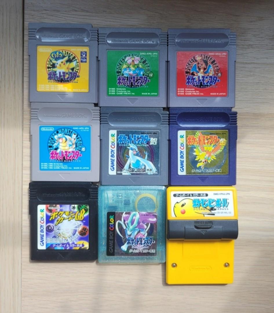 Pokemon Game Boy Carts Full Set Nintendo Gameboy Color GBC JPN, Video ...