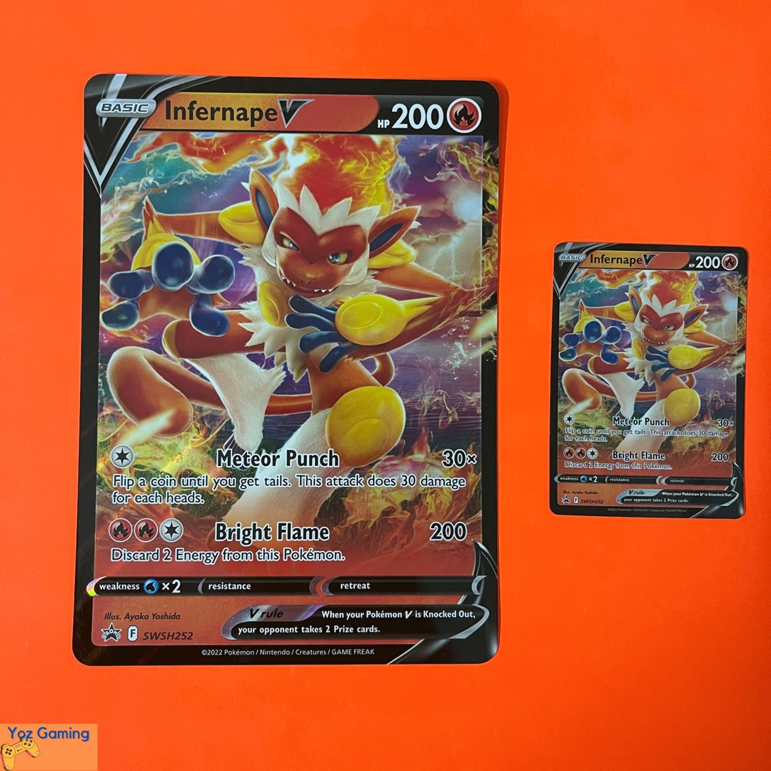 Pokemon TCG Infernape V Oversized Foil Card, Hobbies & Toys, Toys ...