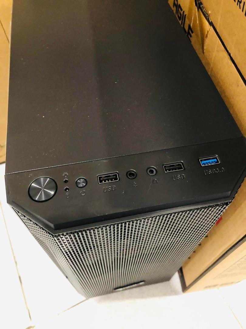 Powerlogic Raven Agile M-ATX Tempered Glass Gaming RGB PC Case, Video ...