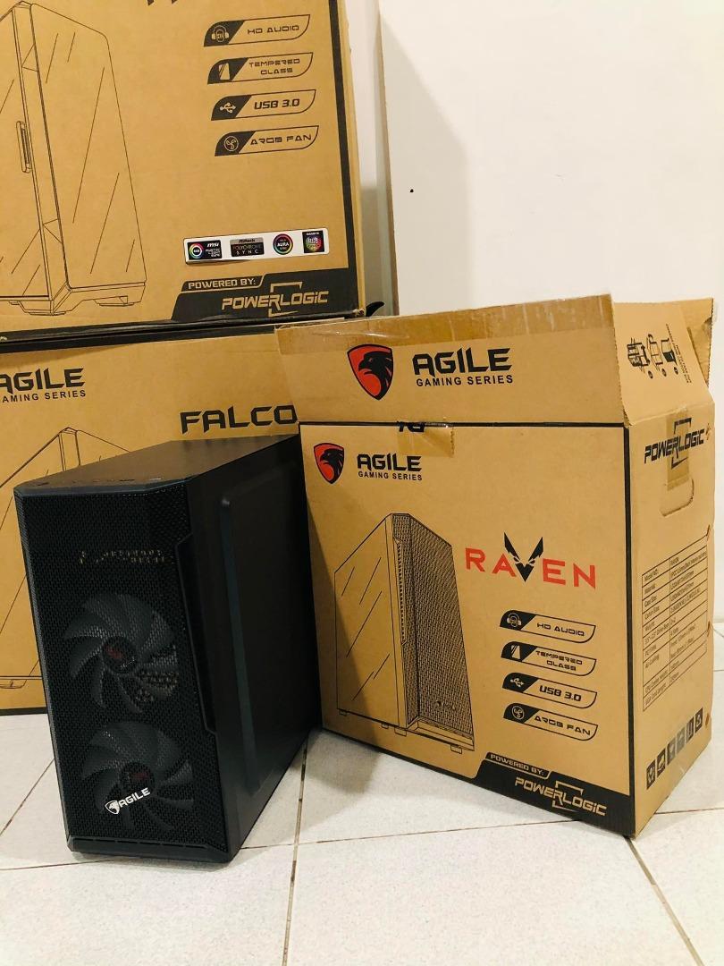 Powerlogic Raven Agile M Atx Tempered Glass Gaming Rgb Pc Case Video