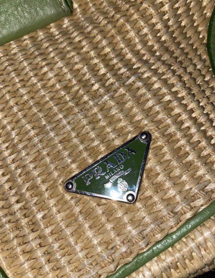 Prada straw bag, Luxury, Bags & Wallets on Carousell