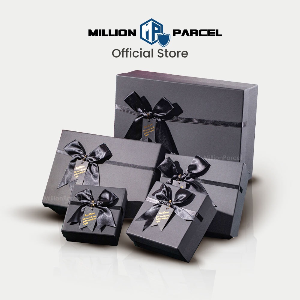 Premium Black Ribbon Gift Box Packaging | Gift Boxes | Wedding Gift Box ...