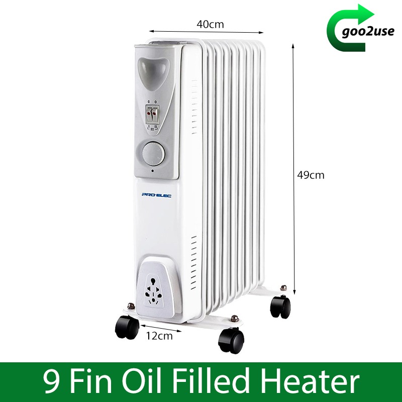PRO-ELEC Pell0207 2000W 9 Fin Oil Filled Heater, TV & Home Appliances ...