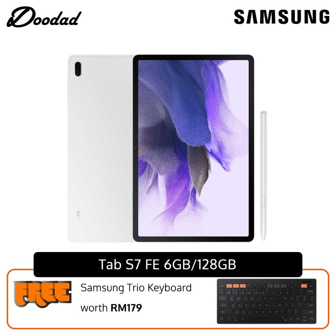 Samsung Galaxy Tab S7 Fe 6gb 128gb With Trio Keyboard Mobile
