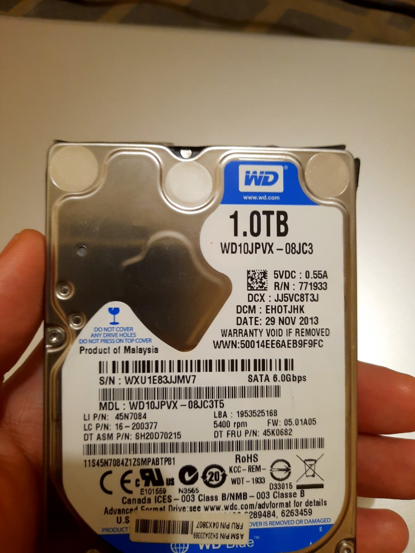1TB HDD & two 4GB ram, Computers & Tech, Parts & Accessories, Hard ...