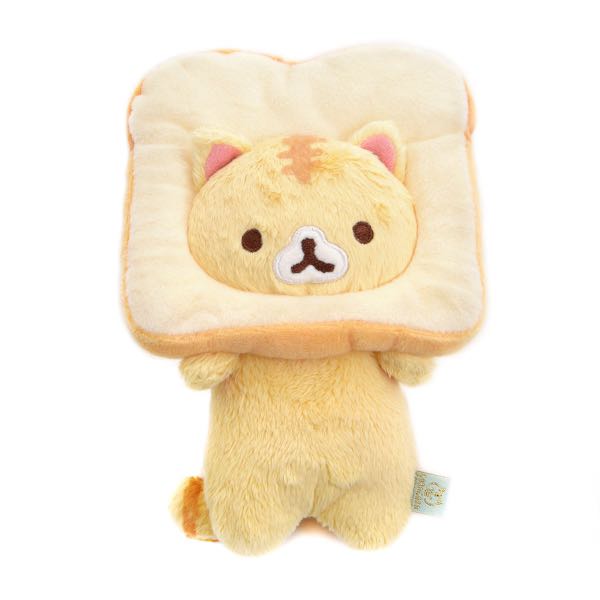 San-x Corocoro coronya with cat face in bread plush soft toy plushie ...