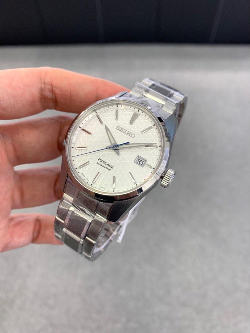 Seiko 精工 Presage SPB165J1 新銳系列 Sharp Edge 麻葉圖騰 白面扭索紋 藍寶石水晶鏡面 自動機械錶 100米 ...