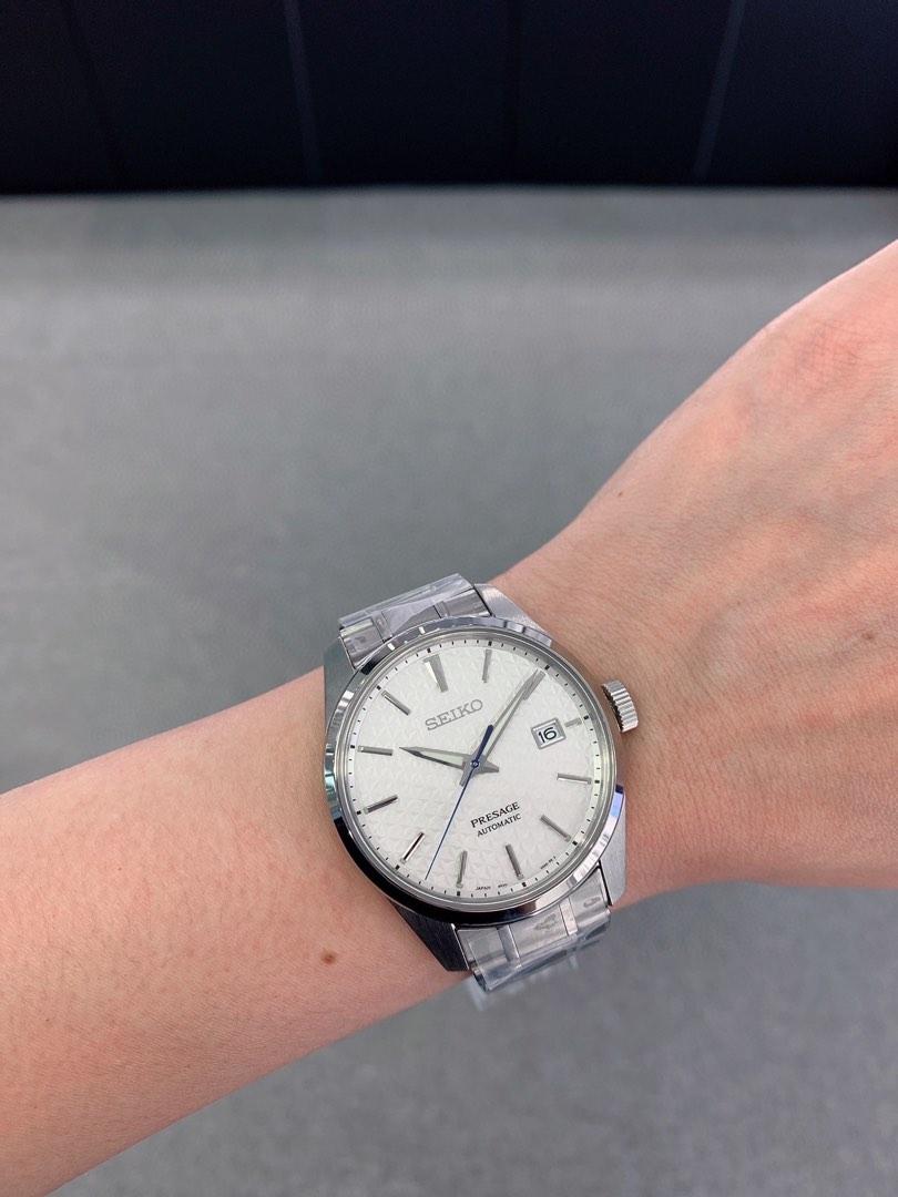 Seiko 精工 Presage SPB165J1 新銳系列 Sharp Edge 麻葉圖騰 白面扭索紋 藍寶石水晶鏡面 自動機械錶 100米 ...
