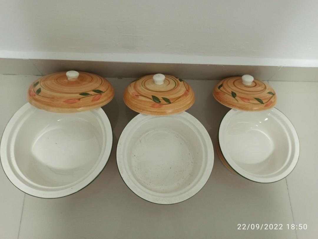 Set of 3 oven/microwave pots, Furniture & Home Living, Kitchenware ...