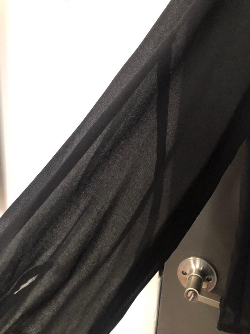 Sheer/ See through Black buttondown polo, Women's Fashion, Tops ...