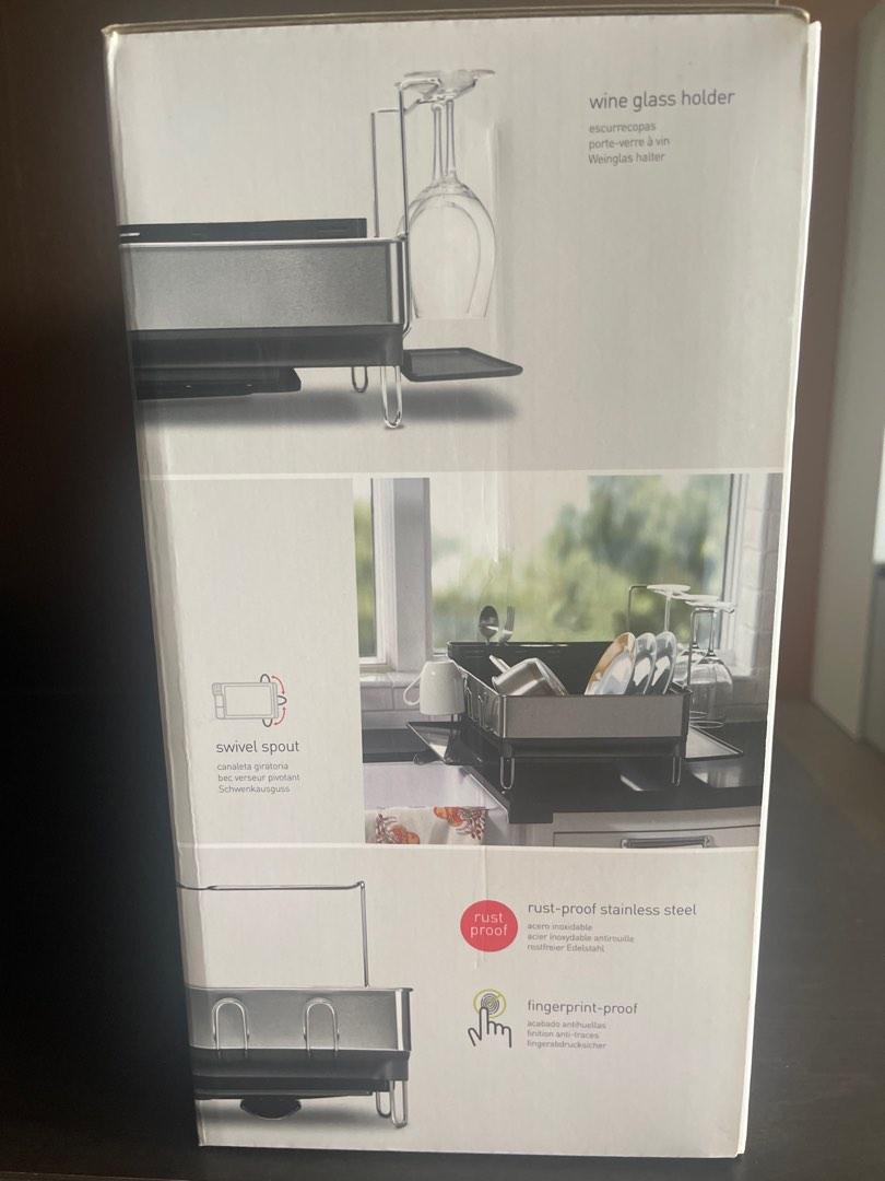Simplehuman steel frame dish rack, Furniture & Home Living, Kitchenware ...