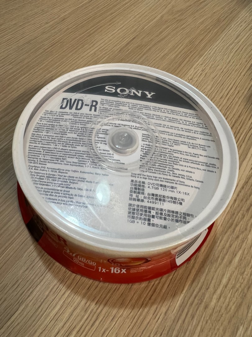 Sony DVD-R 燒碟 刻錄光盤 吉碟 空白光碟 25Pack*2 4.7G/Go 1x-16x 刻錄光碟 空白光碟 DVD 25片, 興趣及遊戲, 音樂樂器 & 配件, 音樂與媒體 ...