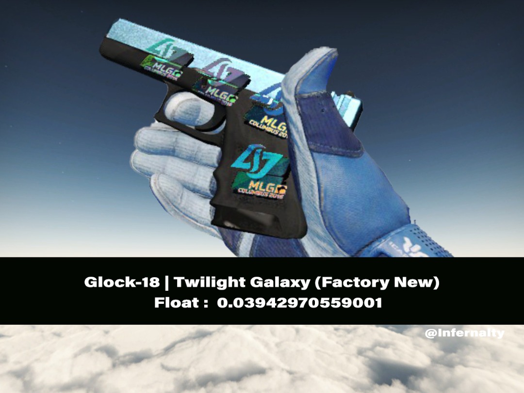 (STICKER WORTH $120) Glock-18 Twilight Galaxy FN CSGO SKINS KNIVES ...