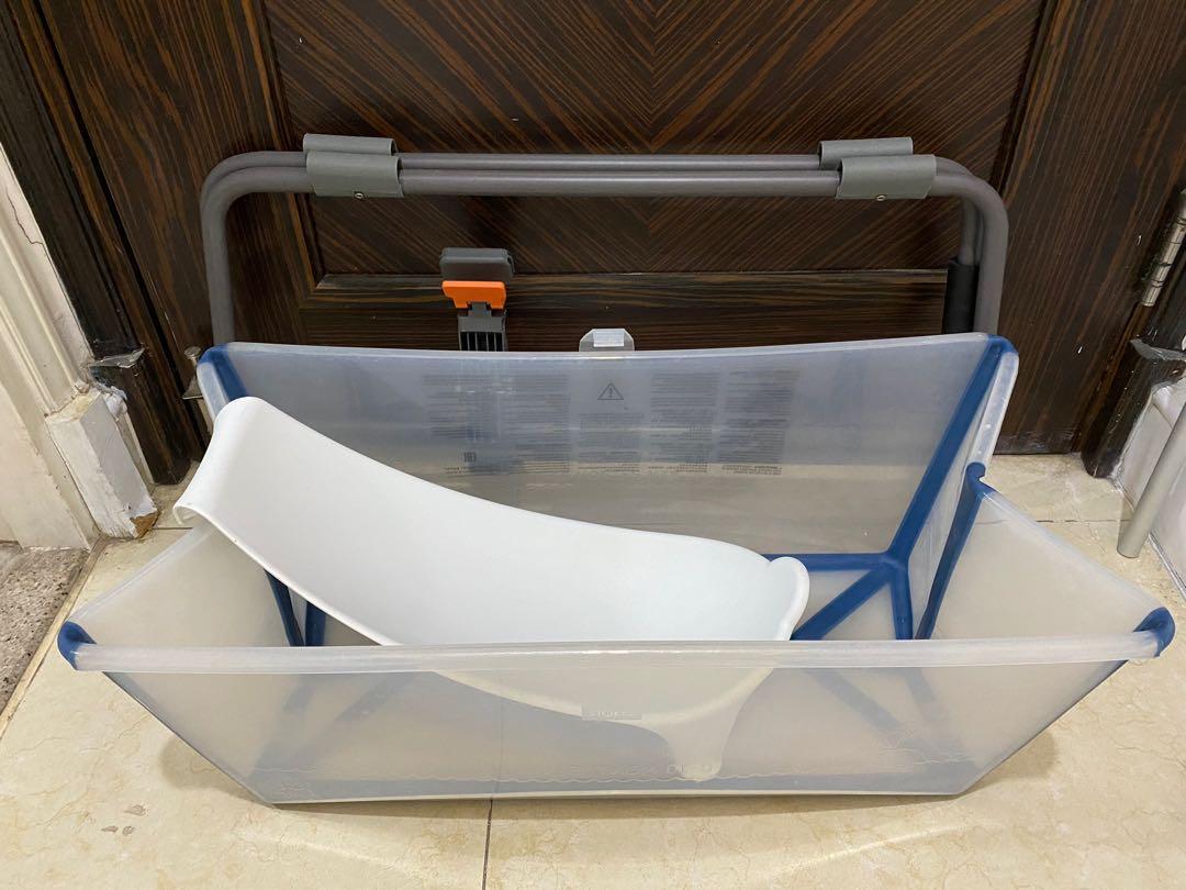 Stokke 沖涼盤 + 支架 + 初生BB support, 兒童＆孕婦用品, 洗澡及換尿片, 洗澡及換尿片 - 浴盆及相關設備 ...