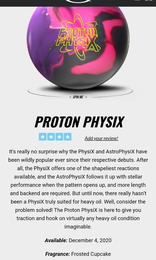 Storm Proton Physix 16lbs Bowling Ball, Sports Equipment, Sports ...