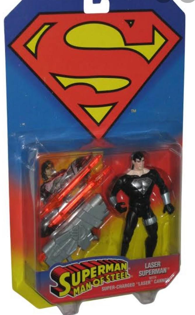 Superman Black (Laser) 1995 Man of Steel Kenner Action Figure, Hobbies ...