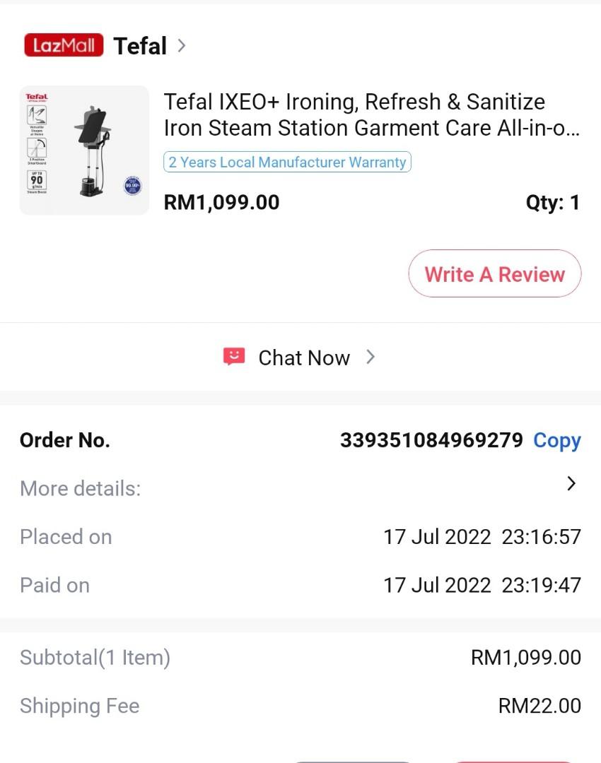 Tefal steam ironing, refresh & sanitize, TV & Home Appliances, Irons ...