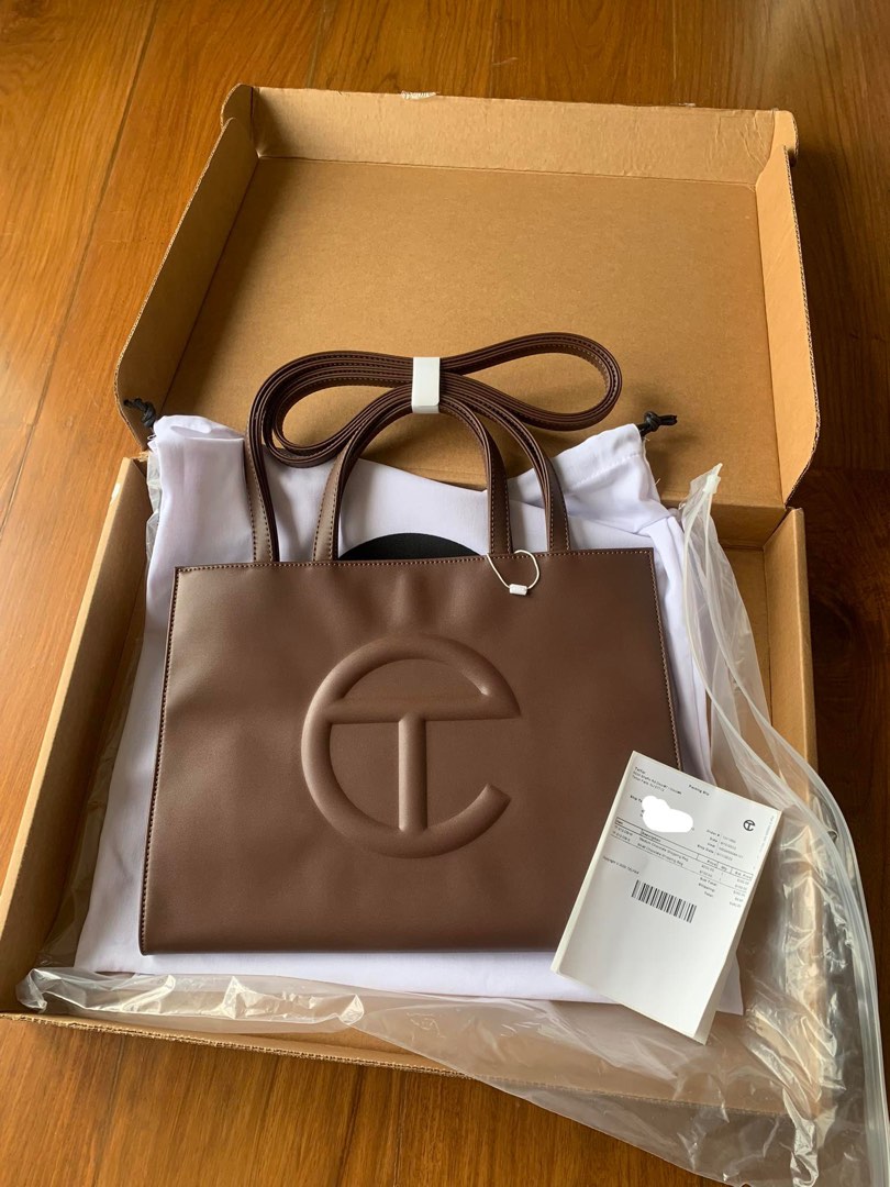 Telfar Medium in Chocolate, Luxury, Bags & Wallets on Carousell