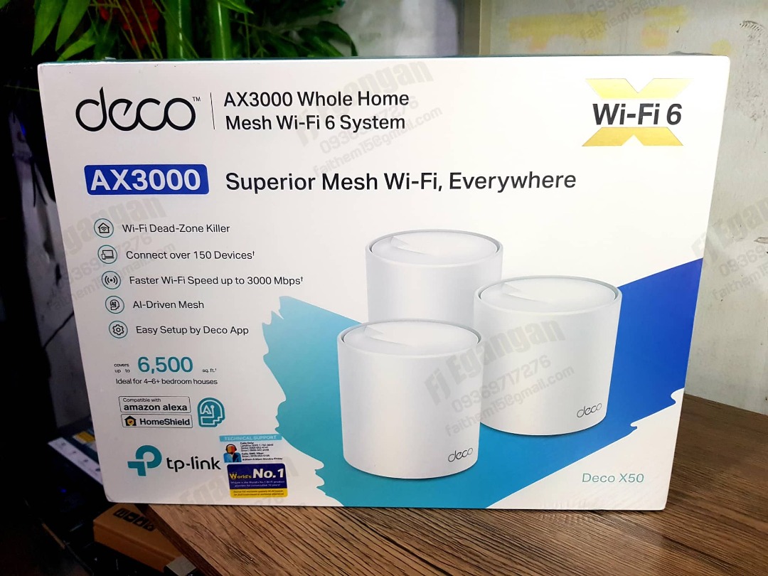 TP-Link Deco X50 AX3000 Whole Home Mesh WiFi 6 System, Computers & Tech ...
