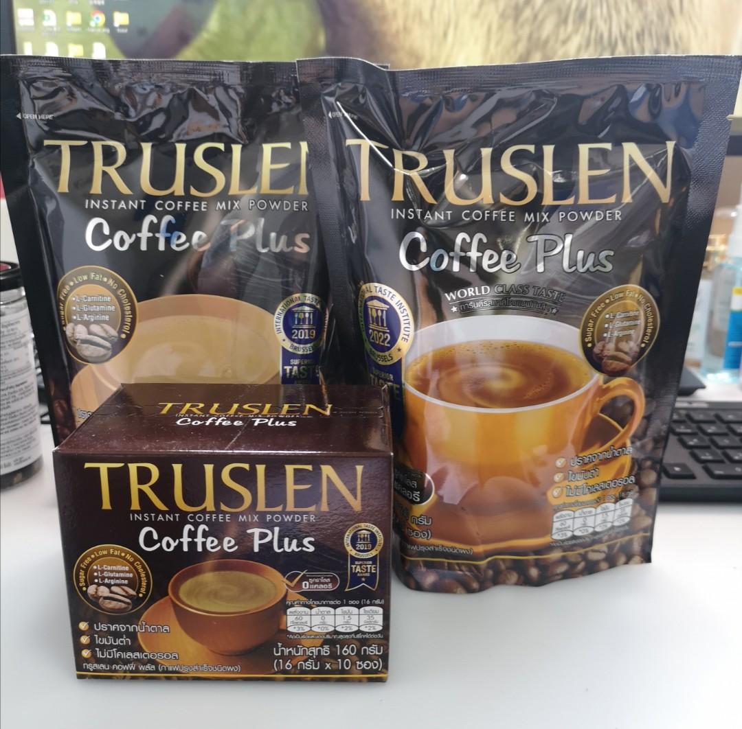 [現貨][至受歡迎暢銷咖啡]泰國Truslen Coffee Plus 零卡路里濃縮咖啡-加強版, 嘢食 & 嘢飲, 飲料 - Carousell