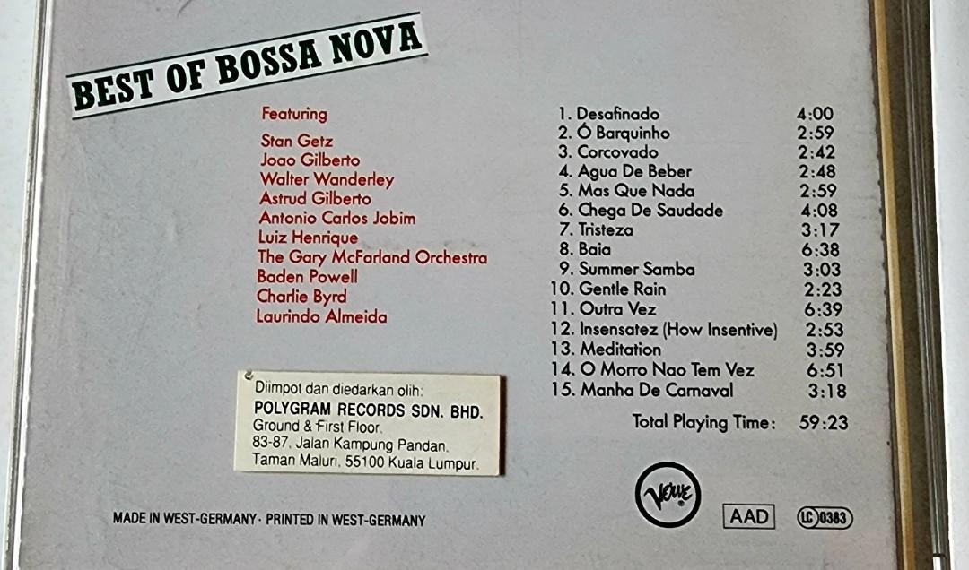 Various Artists ~ Best Of Bossa Nova ( MADE IN GERMANY without IFPI CODE ) CD, Hobbies & Toys ...