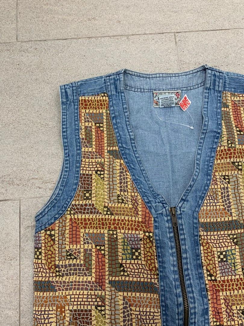 Vintage Hippie Wooden bohemian Style Vest, Women's Fashion, Coats ...