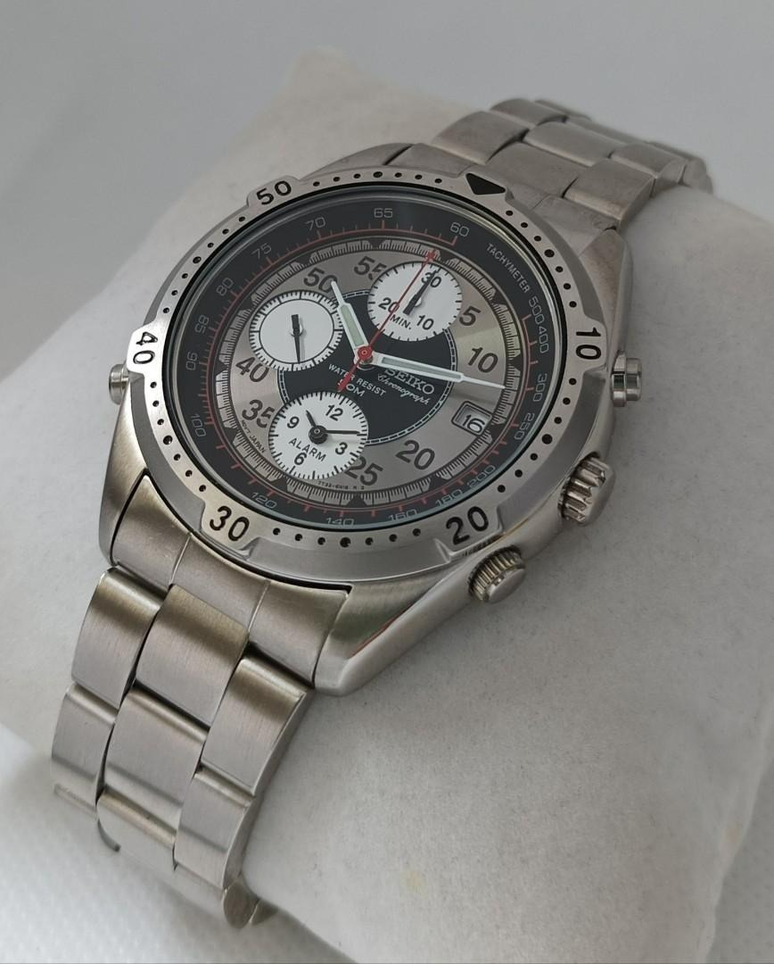 Vintage Rare Seiko 4 Crown Alarm Chronograph Tachymeter Men's Watch ...