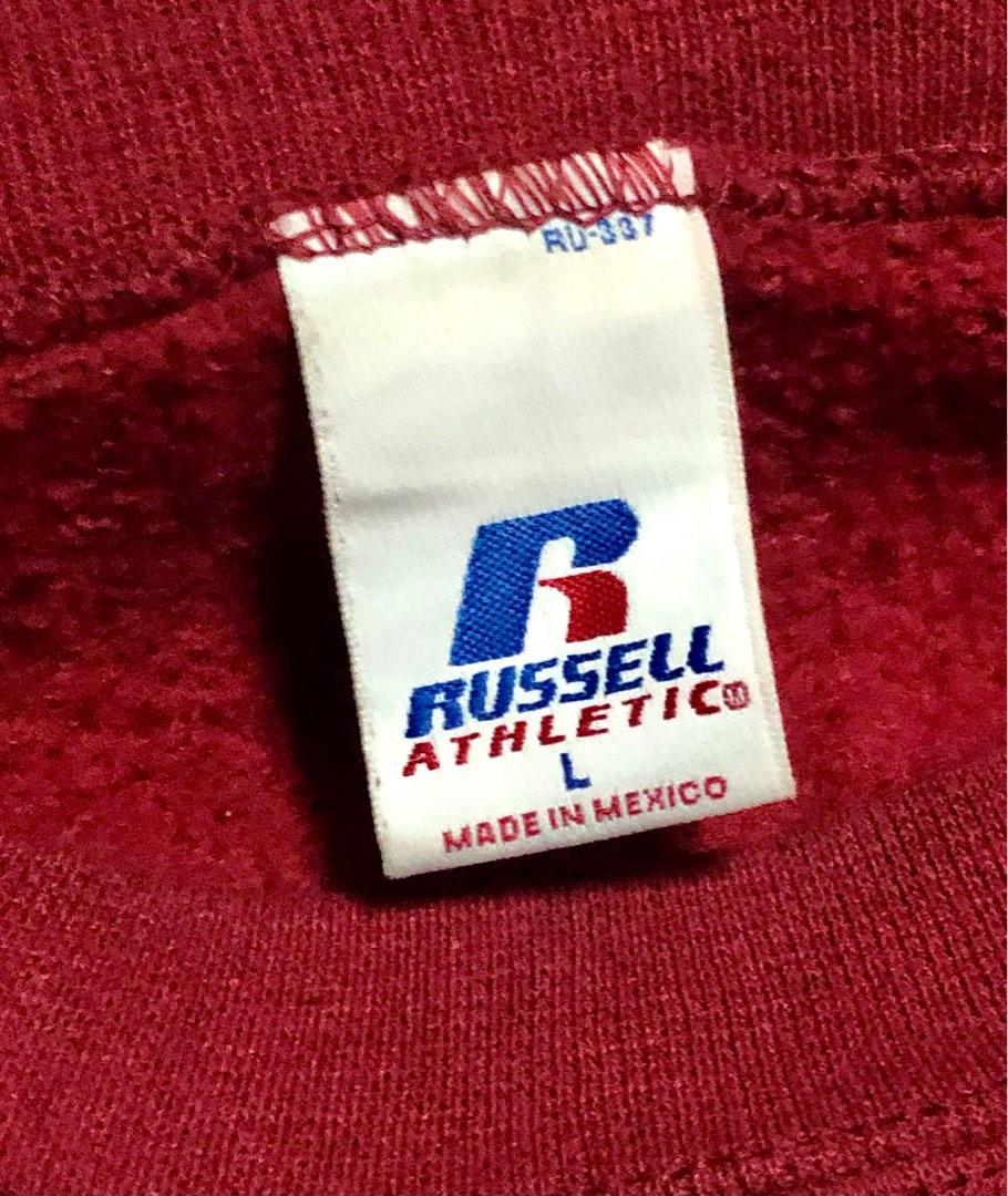 Vintage Russell Athletics Blank Crewneck (Maroon), Men's Fashion, Tops ...