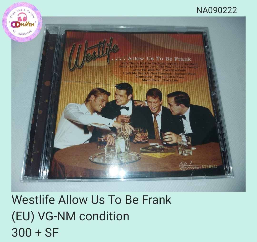 Westlife Allow Us To Be Frank CD (unsealed), Hobbies & Toys, Music ...