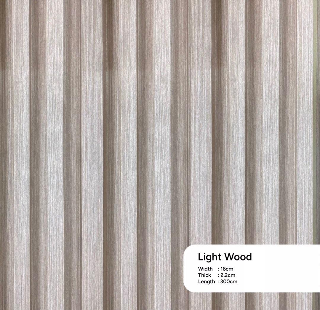 Wood strip wall panel, Furniture & Home Living, Home Decor, Wall Decor ...
