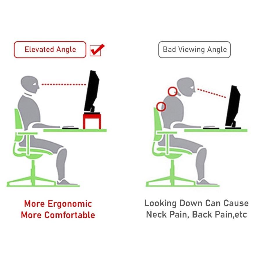 Wooden Monitor Riser Stand/Ergonomic Laptop Stand/Desk Organizer ...