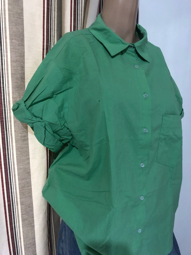 XL Polo Blouse, Women's Fashion, Tops, Blouses on Carousell