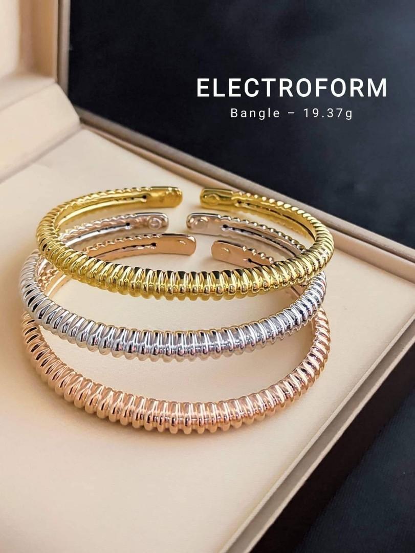 18K Saudi Gold electroform bangle, Women's Fashion, Jewelry ...