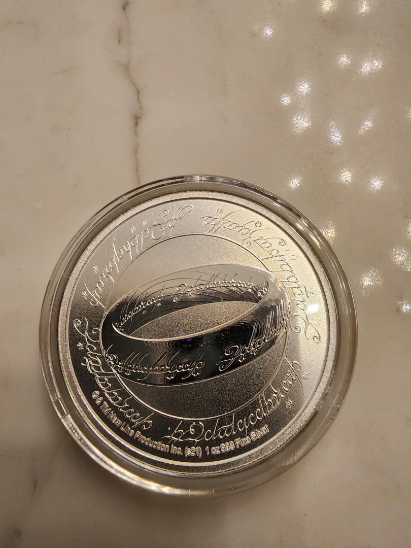 [Last Pc] Lord of the Rings The One Ring Silver Coin 1 Oz 2021 Niue ...