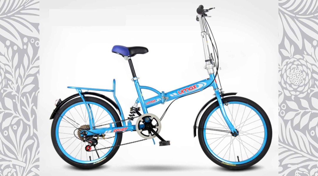 20 Inch 6 Speed Foldable bike [Blue] Vmax Folding Bicycle Adults ...