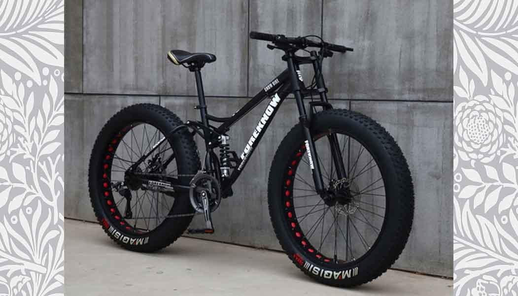 26 Inch 21 Speed Foreknow Fat bike [Black] Shimano Gear fatbike 26 ...