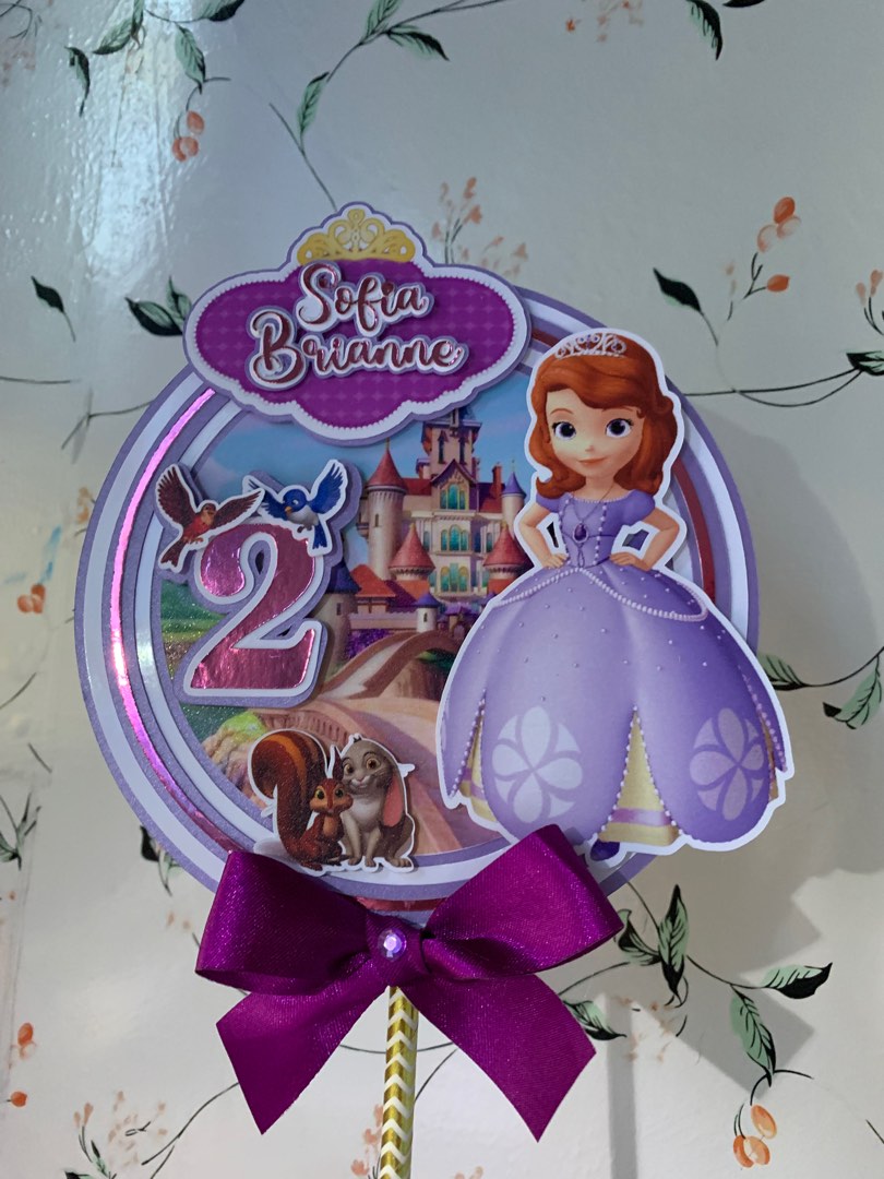 2D Pop Up Cake Topper Sofia the First, Hobbies & Toys, Stationary ...