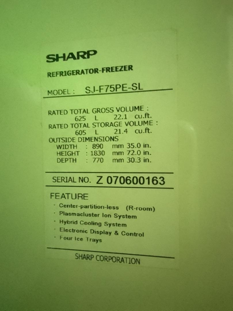 4 Doors SHARP Ref, TV & Home Appliances, Kitchen Appliances ...